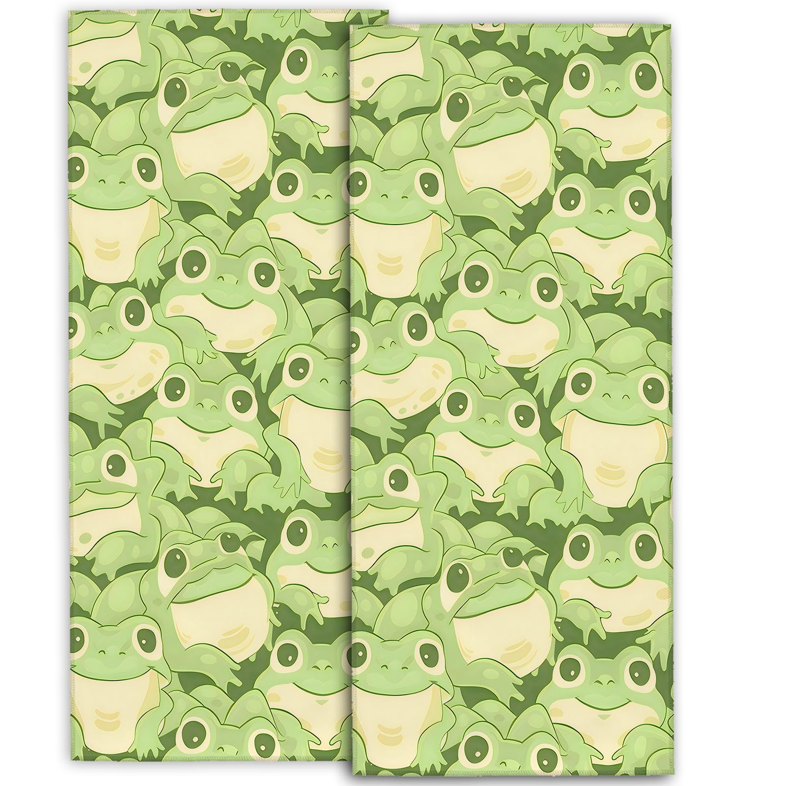 Amazon.com: amepay Cute Frog Hand Towels - 2 Pack, 14.5" X 28",Soft ...