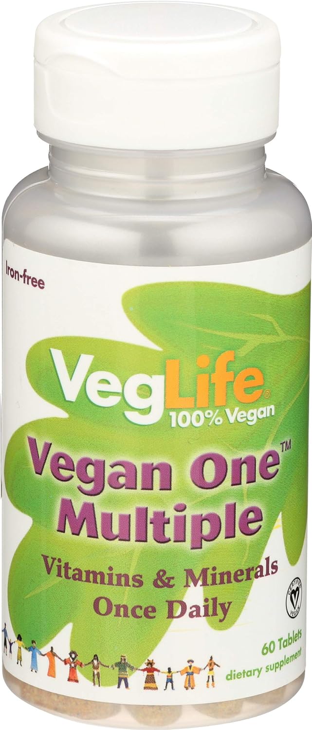 Amazon.com: VegLife Vegan One Multiple Iron Free 60 Tablets : Health ...