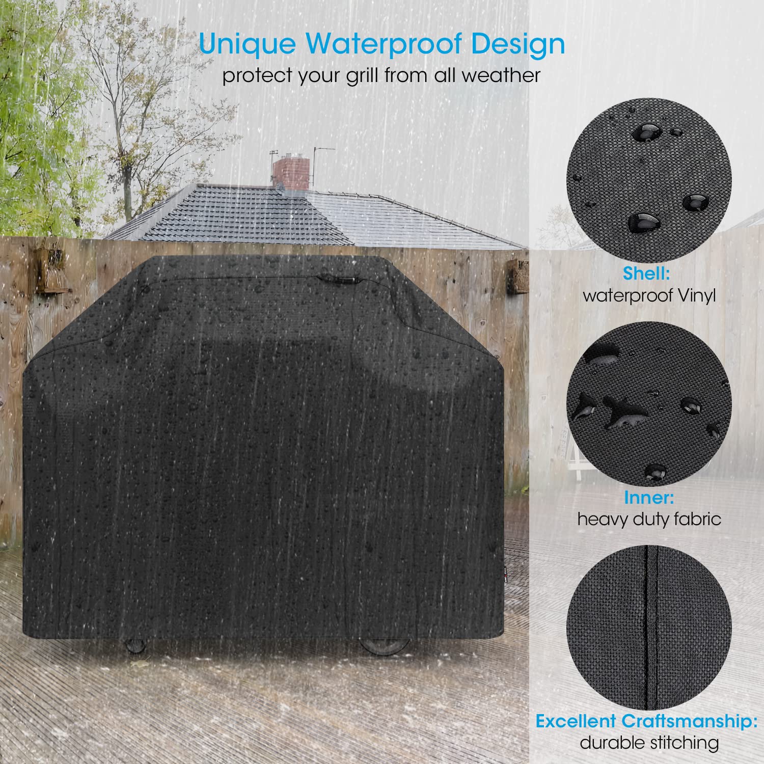 Grill Cover For Outdoor Grill 55 Inch Primehome Heavy Duty 65 In ...