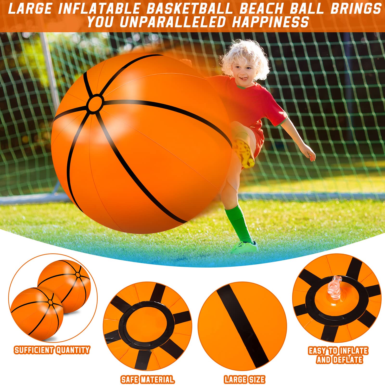 Snapklik.com : 2 Pcs 27 Inch Inflatable Balls Large Inflatable ...