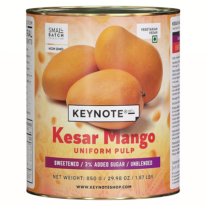 Buy Keynote Kesar Mango Pulp / GI Kesar Mangoes / Laboratory Certified ...