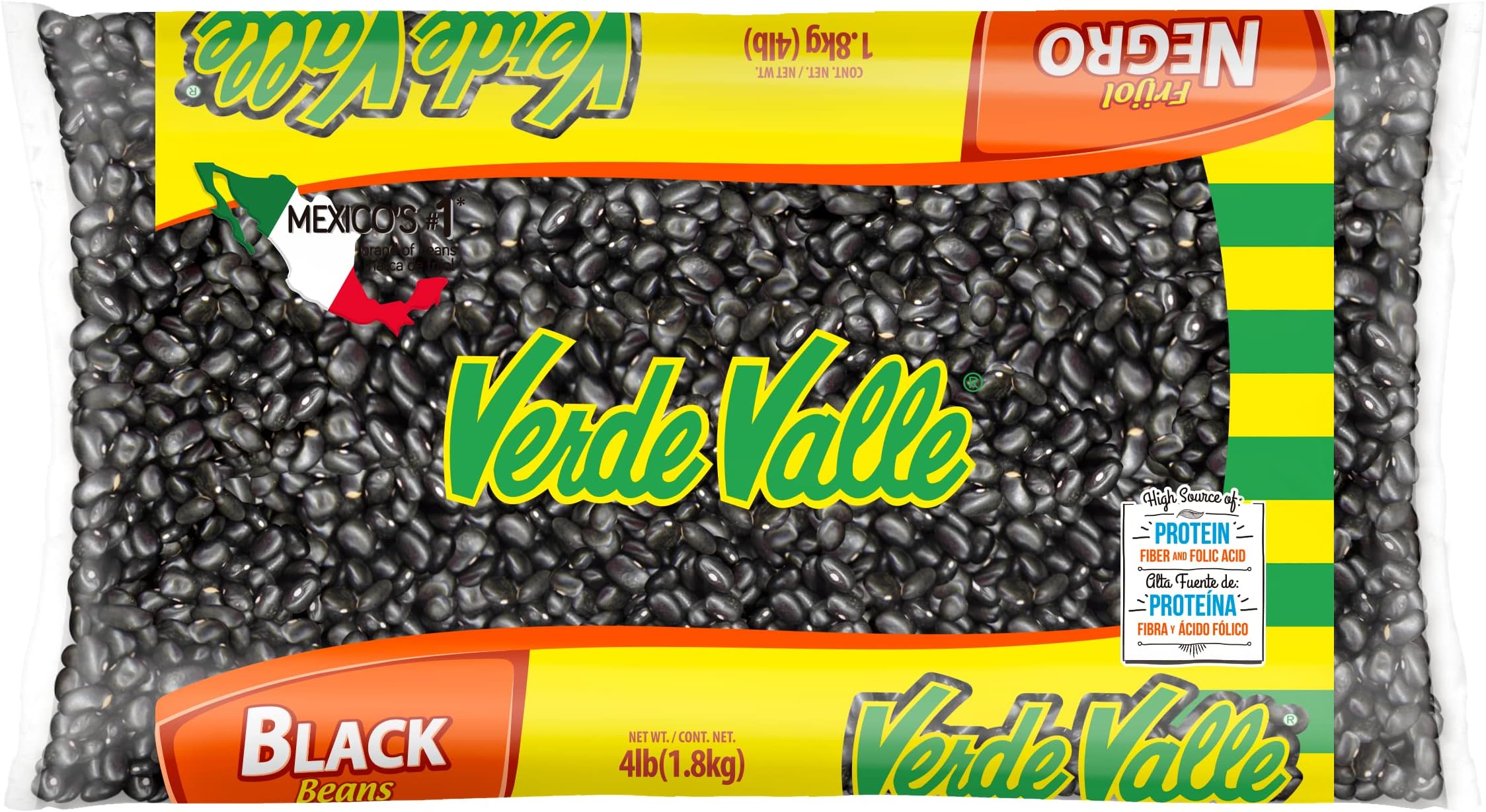 Amazon.com : Verde Valle Black Beans 4lb (Pack of 1) : Grocery ...