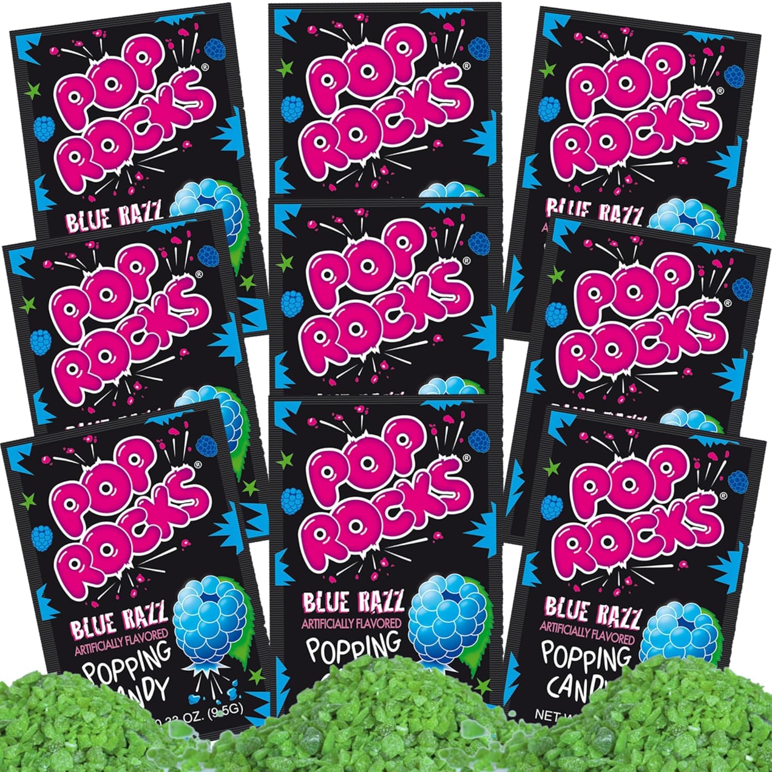 Amazon.com : Pop Rocks Candy - Pop Rocks Bulk Pack by Gaudum (Blue Razz ...