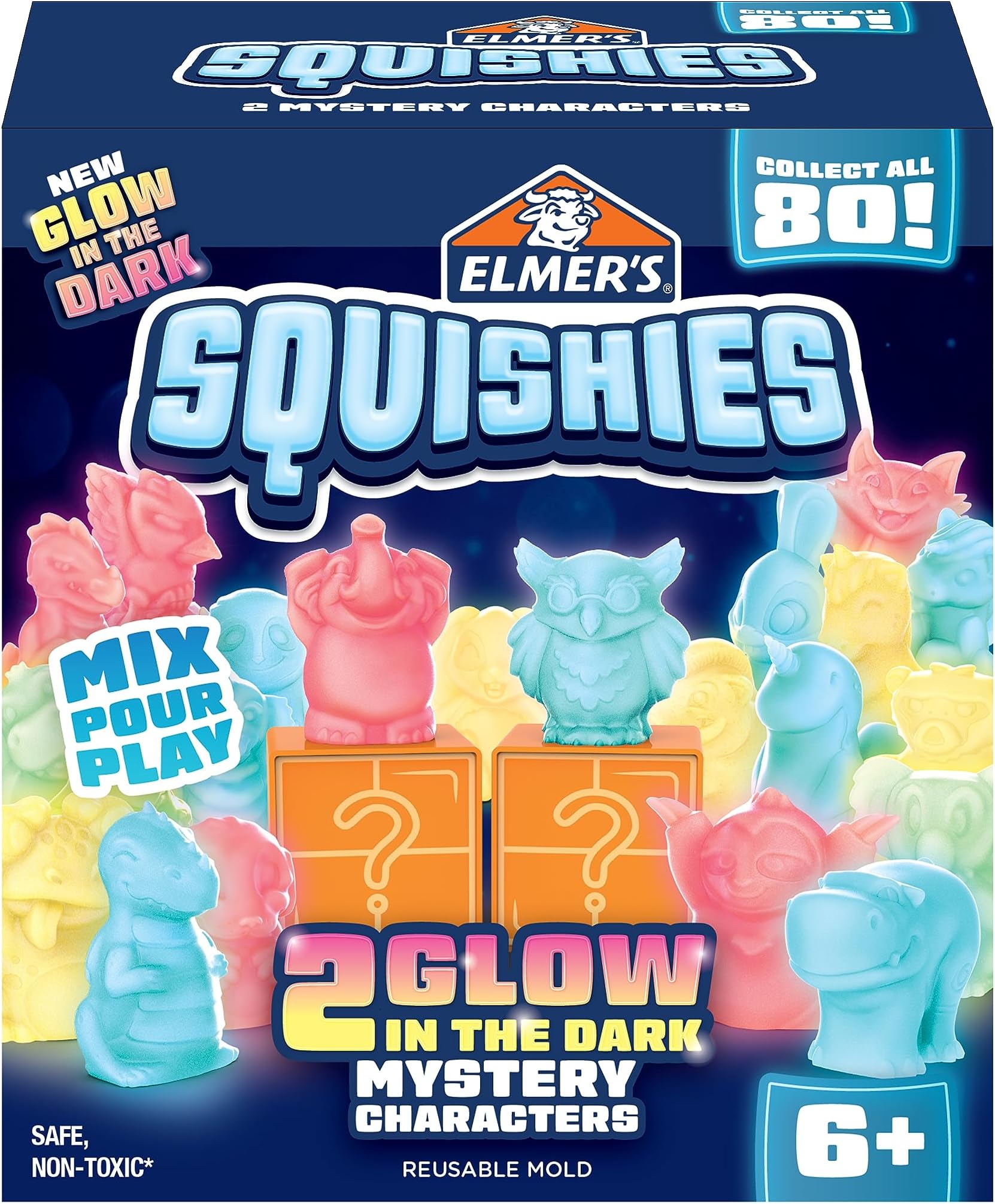 Amazon.com: Elmer’s Squishies Kids’ Activity Kit, DIY Glow in the Dark ...