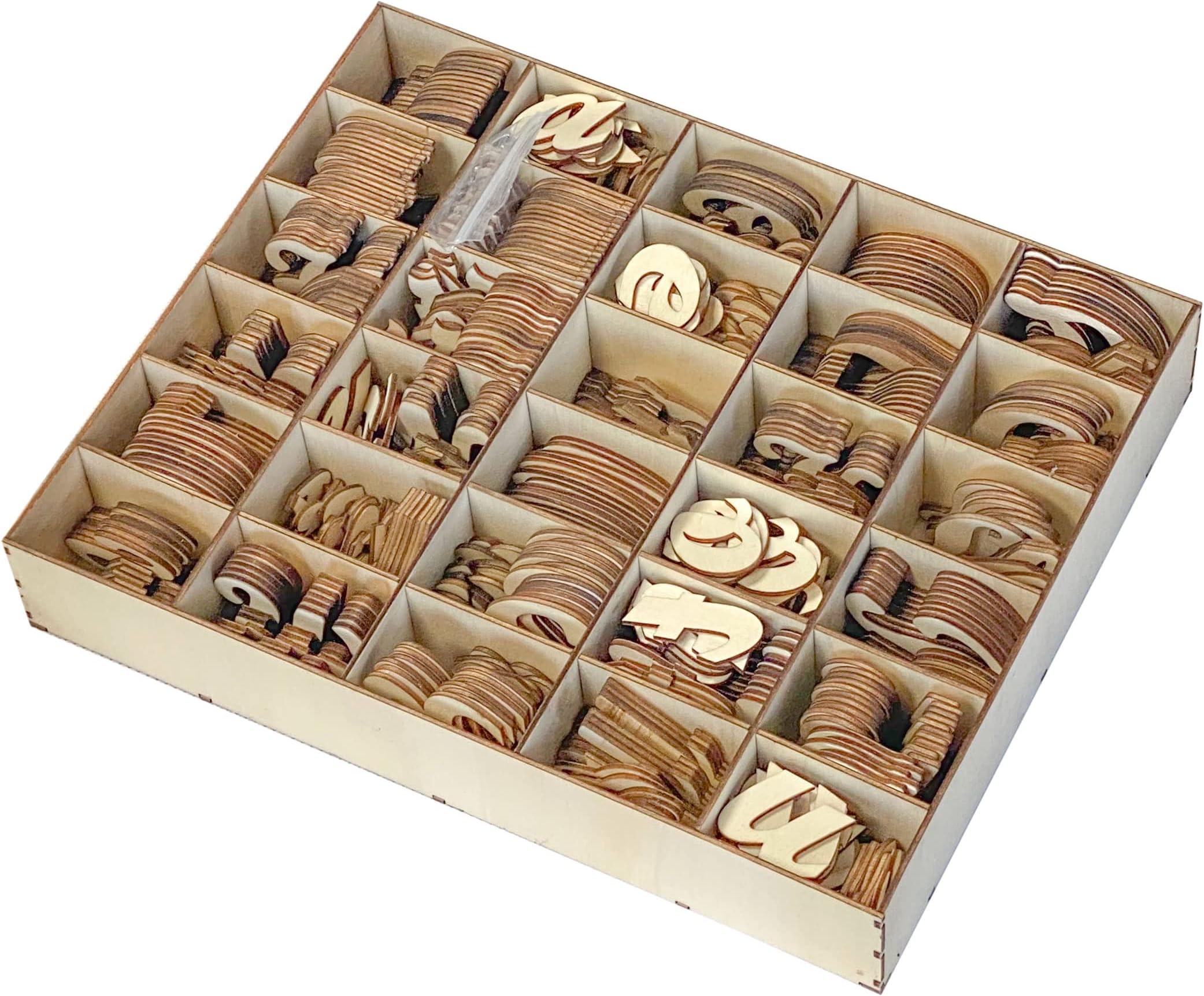 Amazon.com: 205 Pieces 2 Inch Wooden Letters Wood Alphabets for Crafts ...