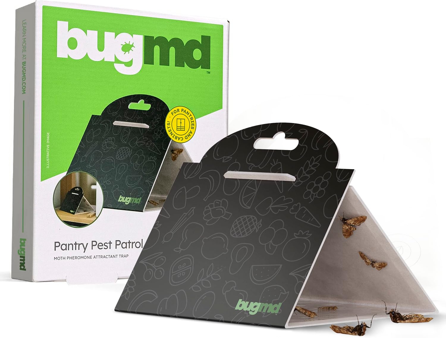 Amazon.com : BugMD Pantry Pest Patrol (18 Count, Black) - Moth Traps ...