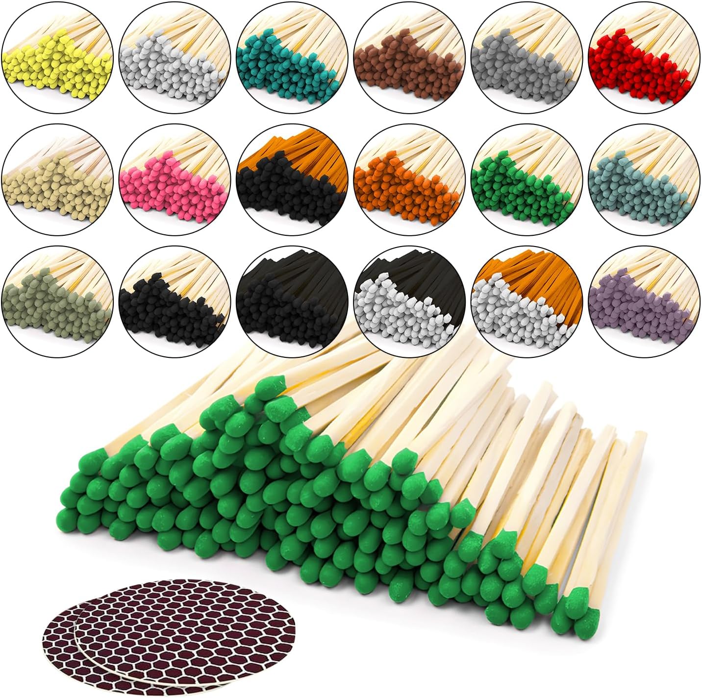 Amazon.com: EcoFlare 2-Inch Fancy Themed Colorful Matches Long Safety ...