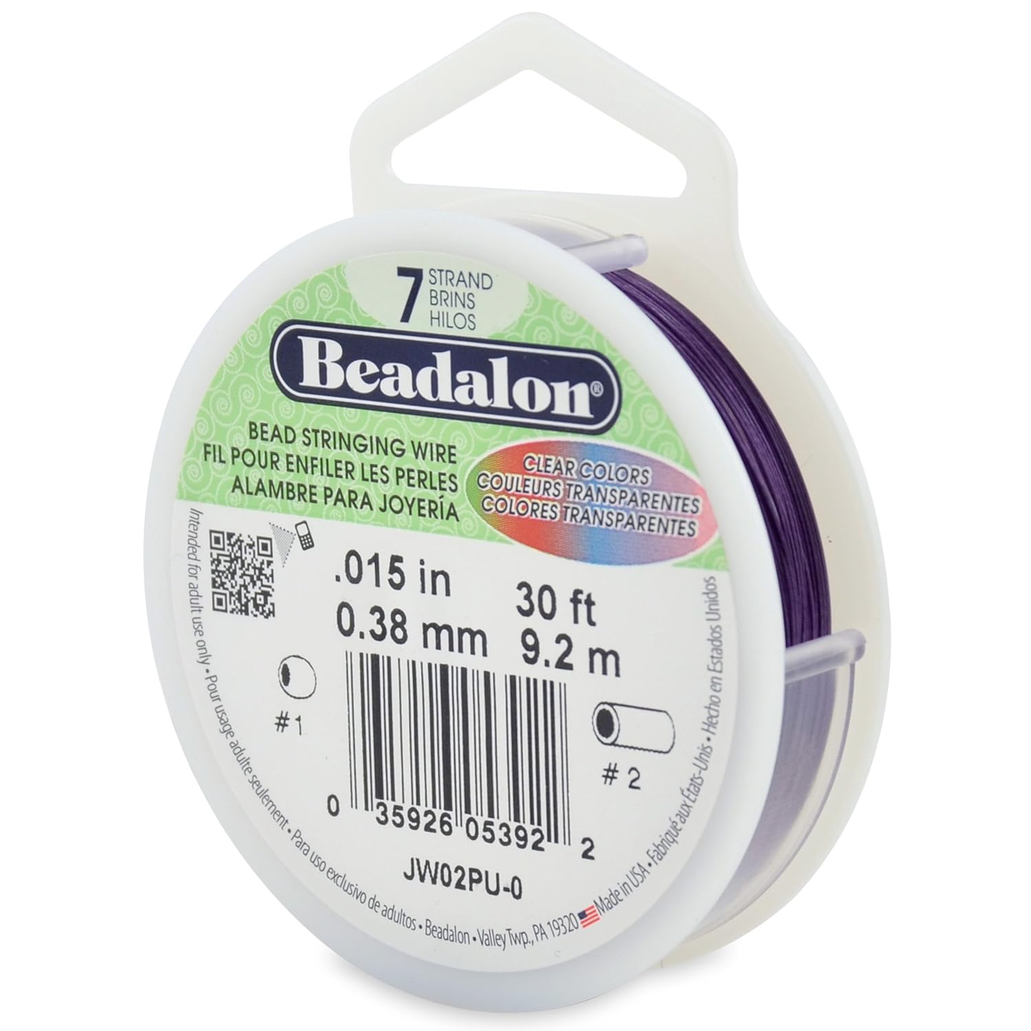Amazon.com: Beadalon 7 Strand Stainless Steel Bead Stringing Wire, 0. ...