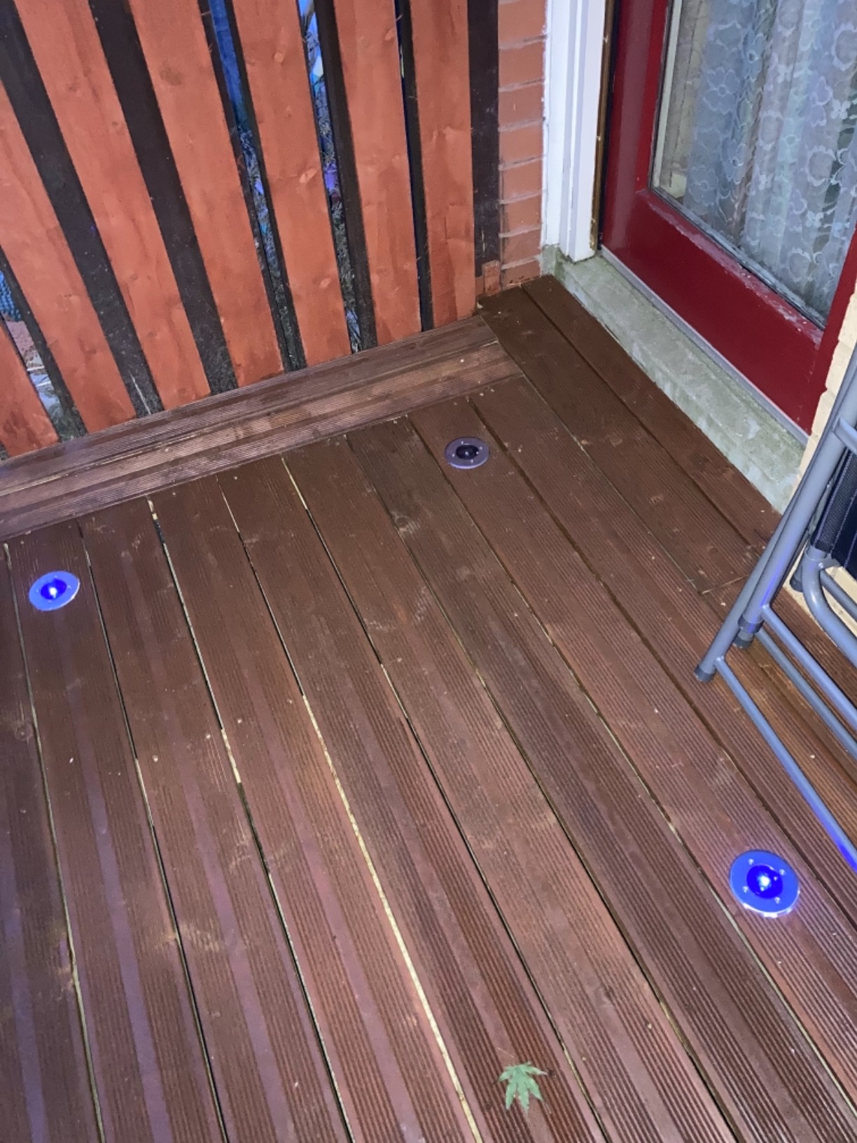 Woodside 12 x Blue Stainless Steel Solar Powered LED Deck Decking ...