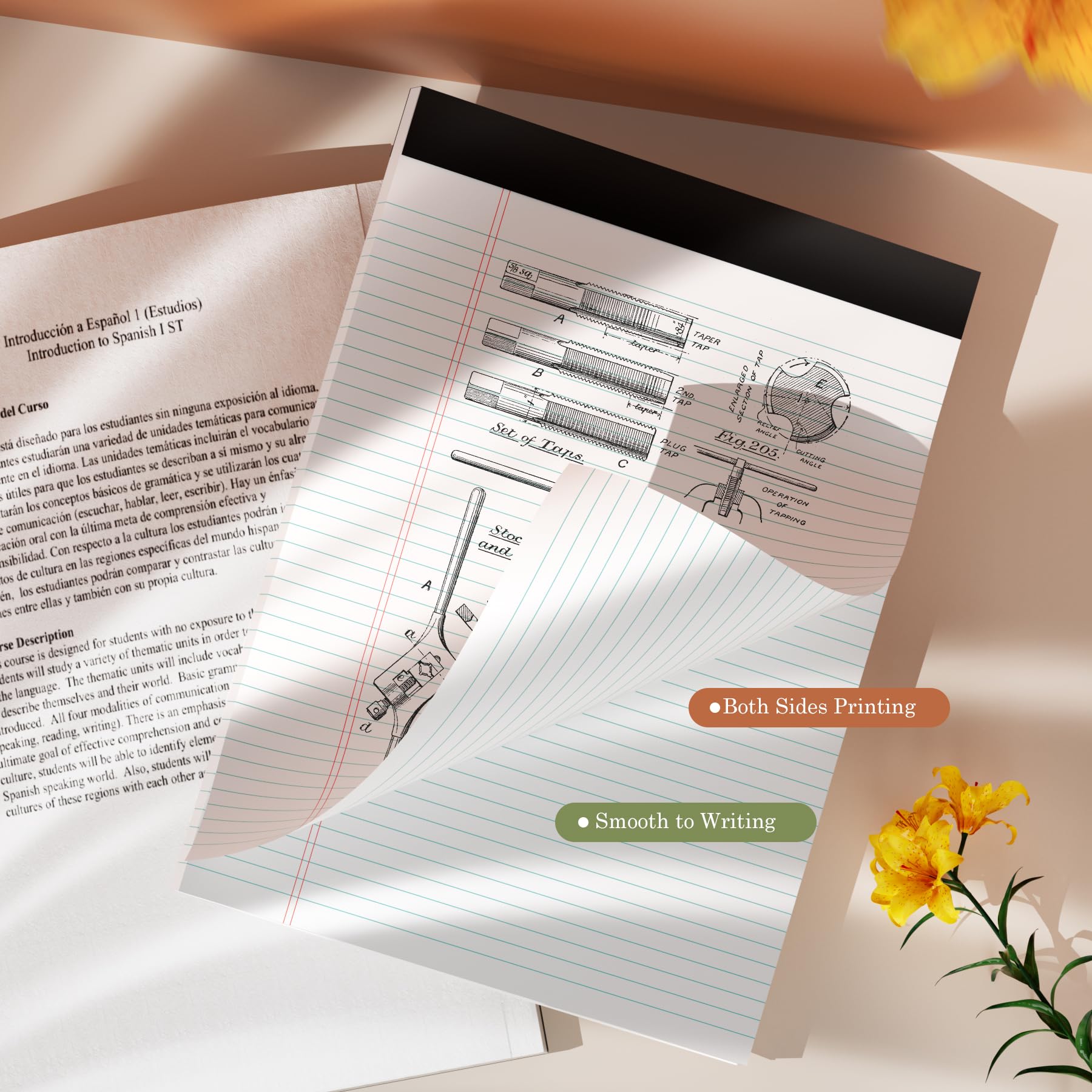 Snapklik.com : Legal Pads 8.5 X 11 White Note Pads 2 Pack - Double ...