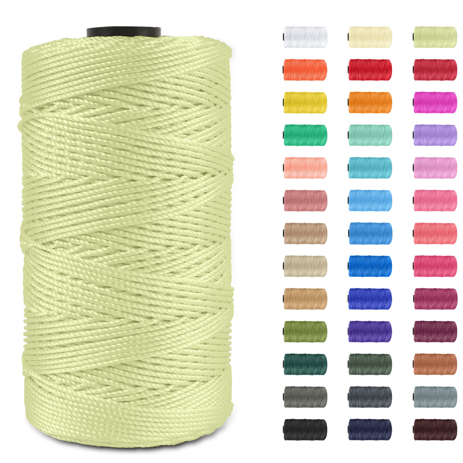 Amazon.com: JeogYong Polypropylene Macrame Cord 1.5mm x 656 feet Thick ...