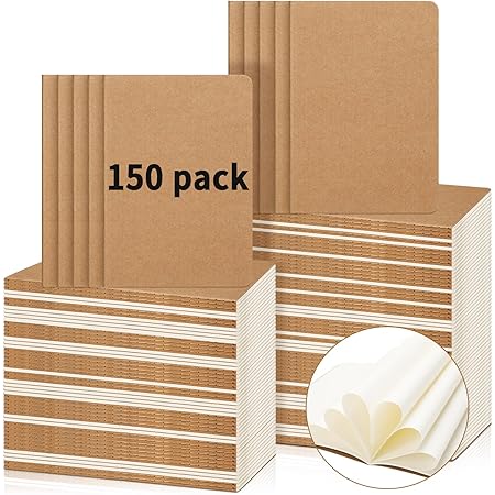 Amazon.com : Yeaqee Blank Journal Notebooks with 50 Pcs A5 and 100 Pcs ...