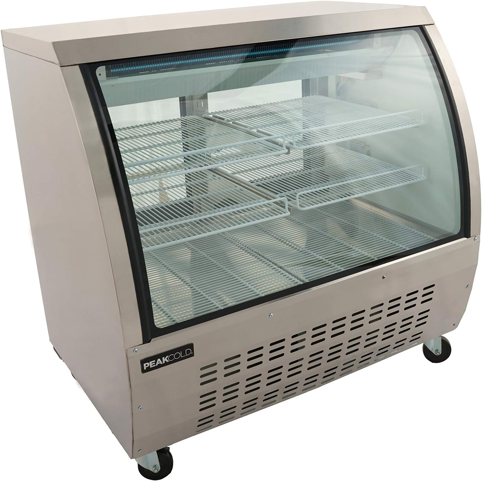 Amazon.com: PEAKCOLD Stainless Steel Small Curved Glass Deli Case; Meat ...