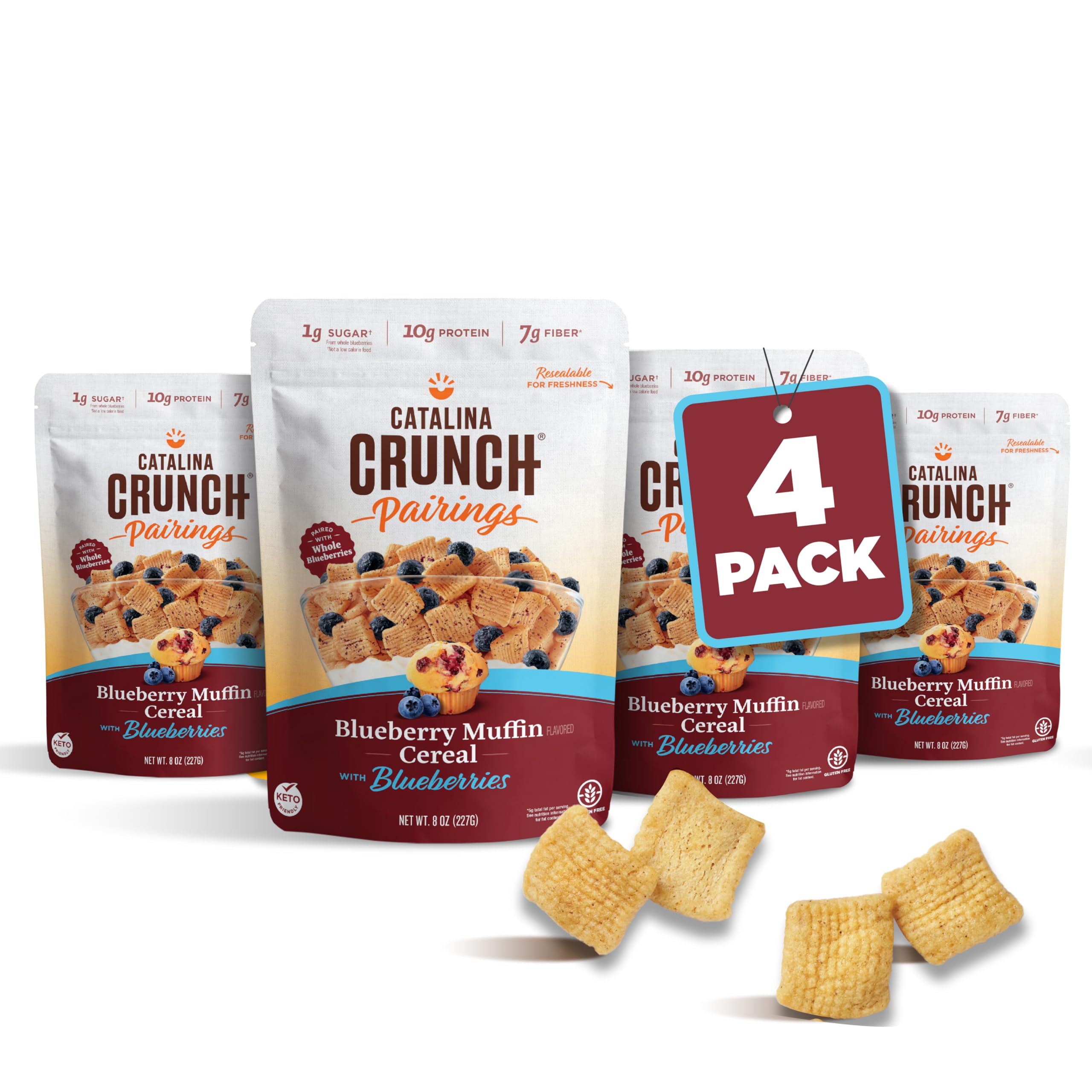 Amazon.com: Catalina Crunch Pairings Blueberry Muffin High Fiber Cereal ...