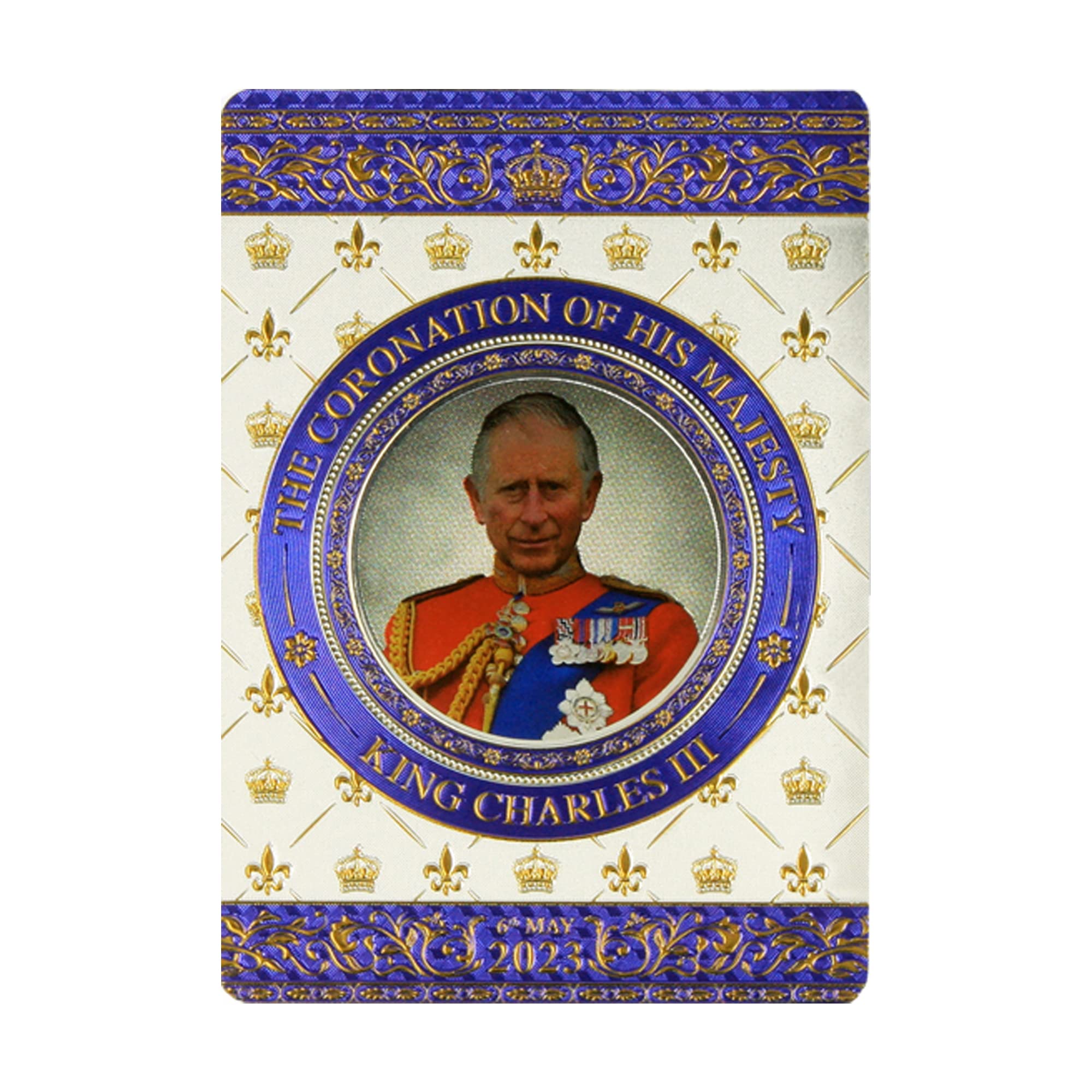 Elgate King Charles III Coronation Foil Stamped Magnet Commemorative Memorabilia Souvenirs Gift ...