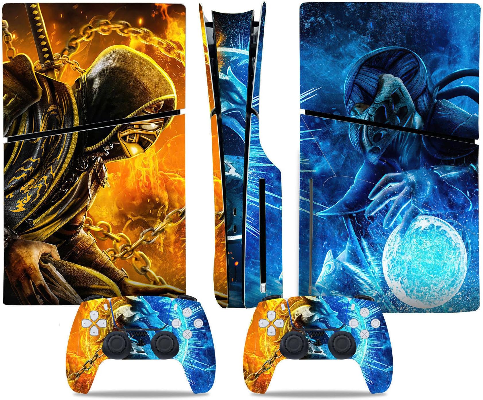 Amazon.com: TAIFOND Vinyl Skin Sticker Decal Cover for PS5 Slim Disc ...