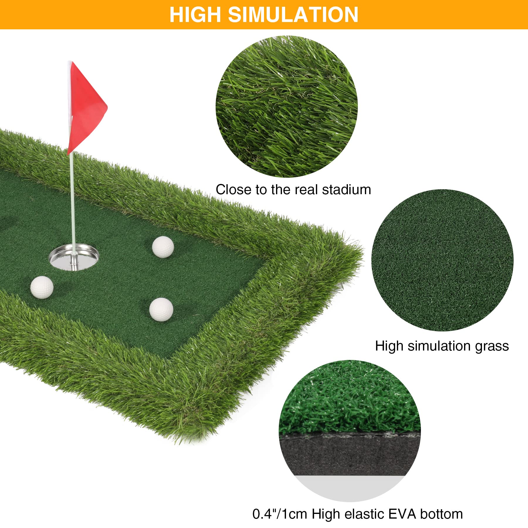 Lineslife Floating Golf Putting Mat for Pool,Golf Game Floating ...