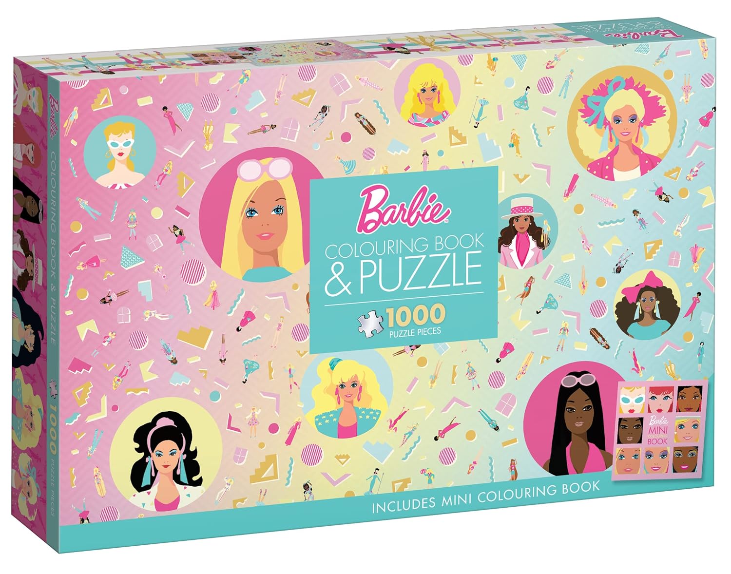 Barbie: Adult Colouring Book & Puzzle (Mattel: 1000 Pieces ...