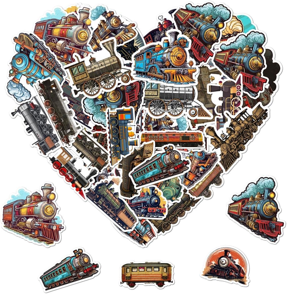 Amazon.com - Vintage European Train Vinyl Waterproof Sticker Decal Car ...