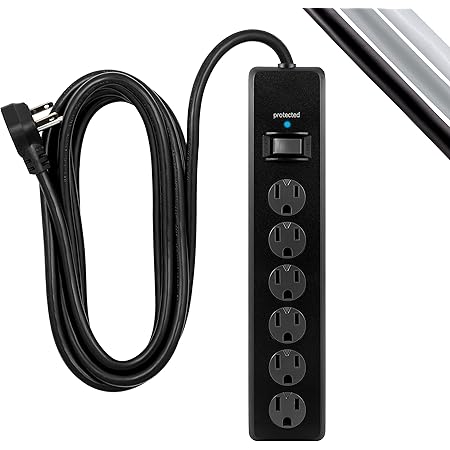 Amazon.com: DEWENWILS 6-Outlet Power Strip Surge Protector, 15FT Long ...