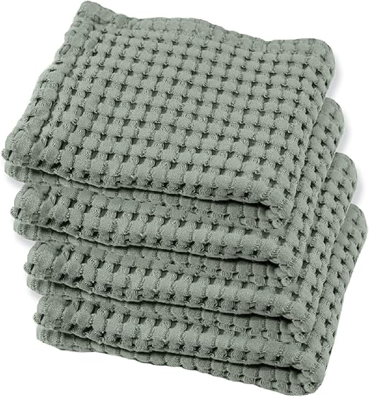Amazon.com: GILDEN TREE Waffle Bath Towels Wash Cloths for Showering ...