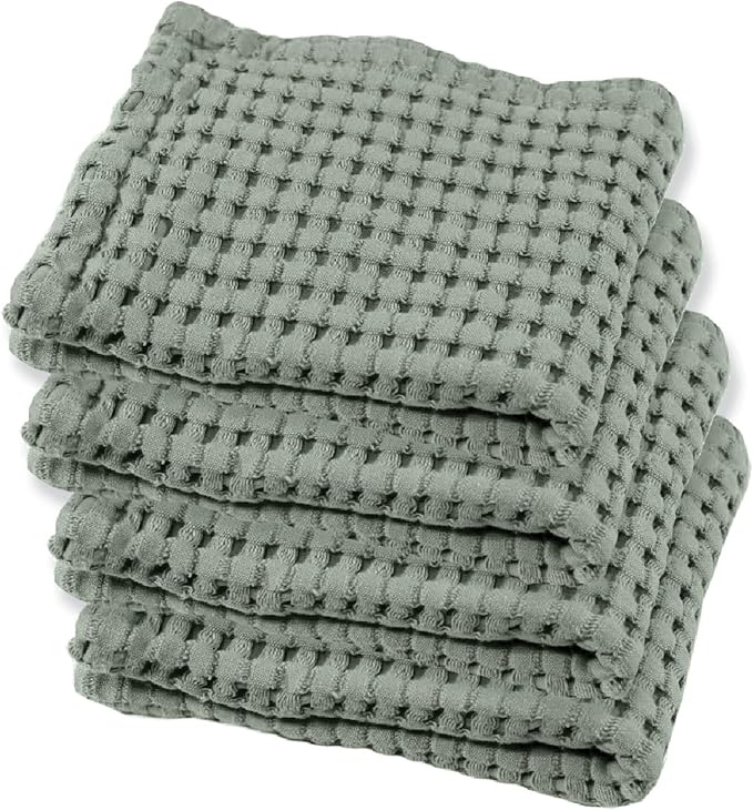 Amazon.com: GILDEN TREE Waffle Bath Towels Wash Cloths for Showering ...