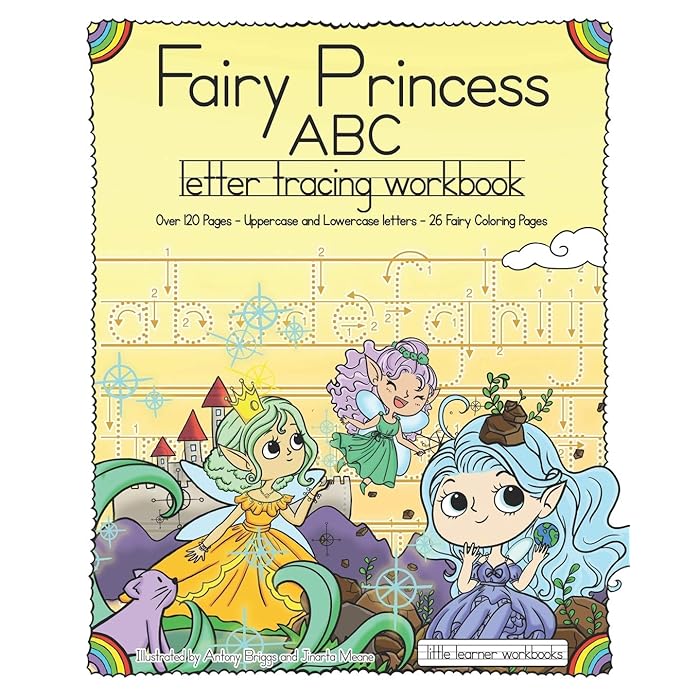 Buy Fairy Princess ABC - Letter Tracing Workbook: Over 120 Pages ...