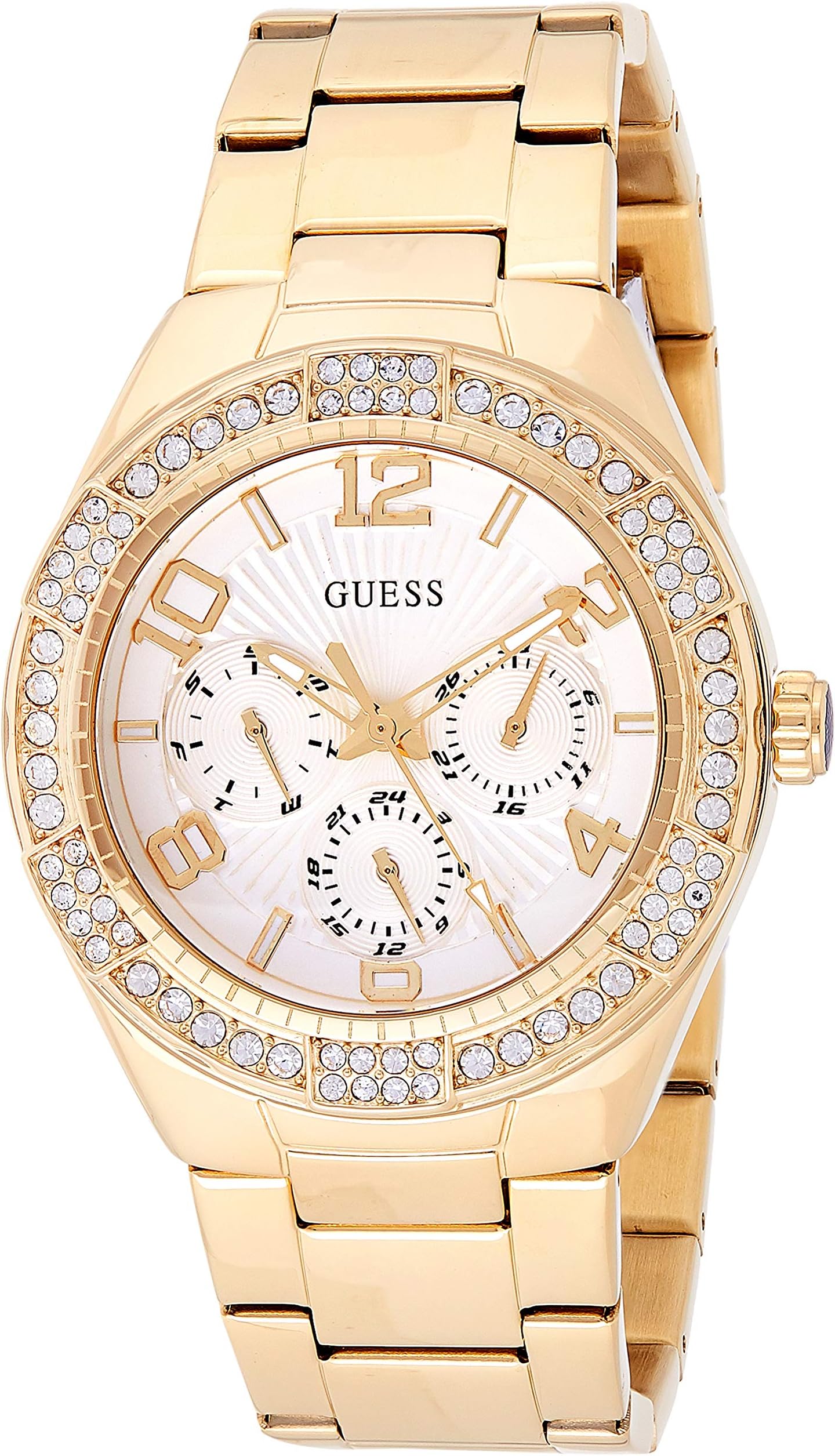 Guess Damen Analog Quarz Uhr mit Edelstahl Armband W0729L2 : Amazon.de ...