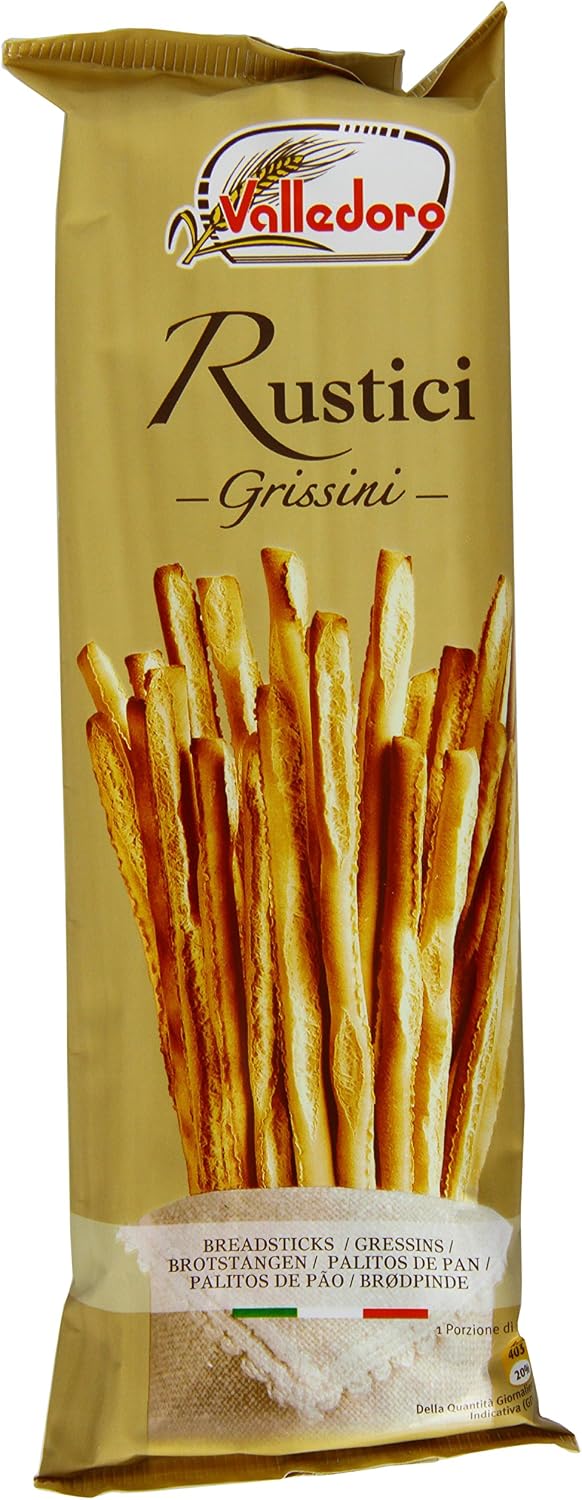 Valledoro Grissini Rustici Breadstick 100 Grams (Pack of 22) : Amazon ...