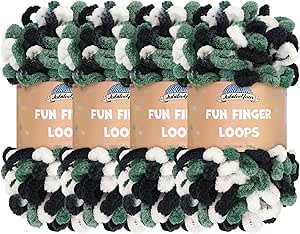 Amazon.com: JubileeYarn Fun Finger Loops Yarn - Jumbo Polyester - Team ...