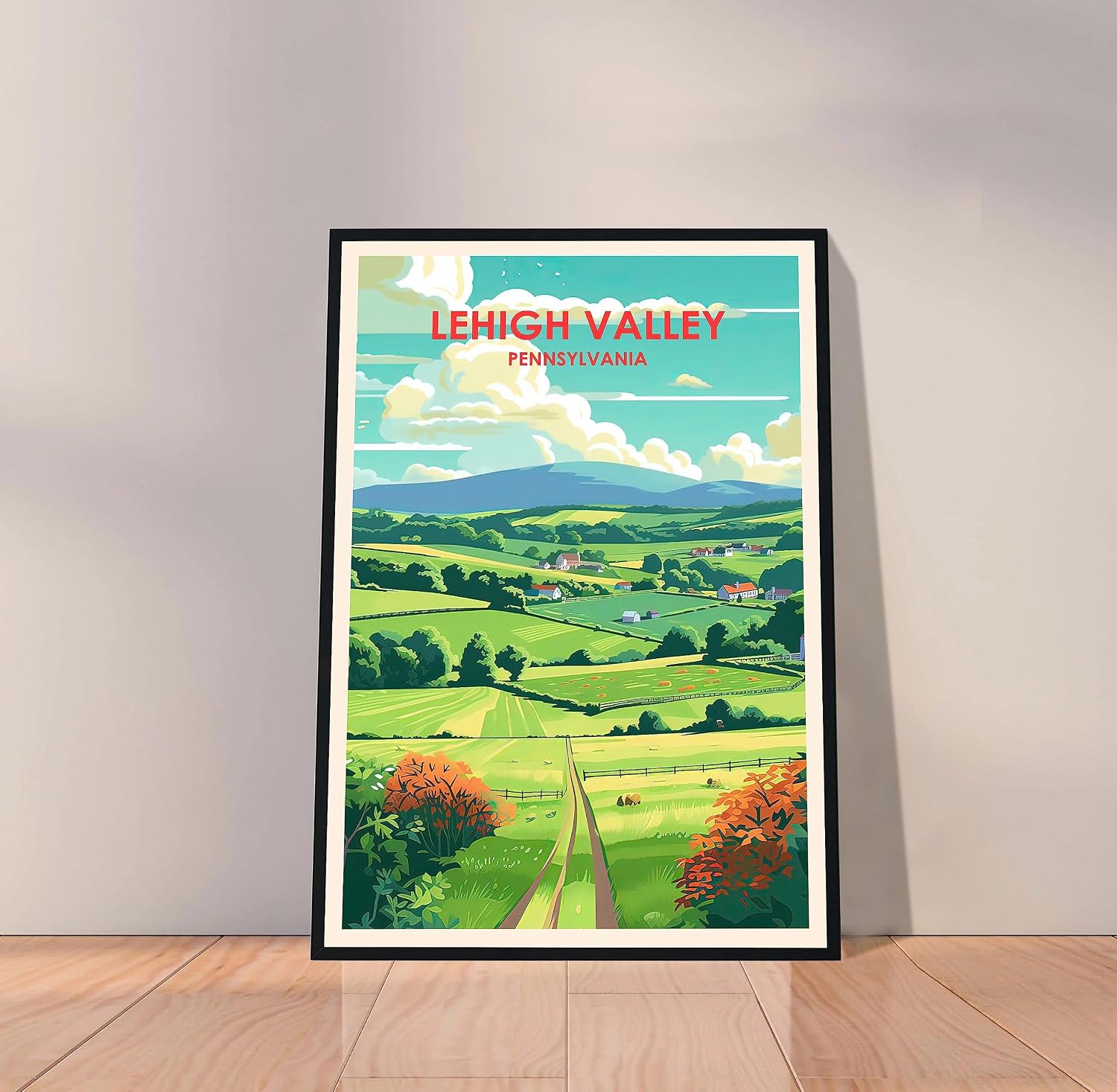 Amazon.com: Lehigh Valley Travel Poster, Pennsylvania Poster, Lehigh ...