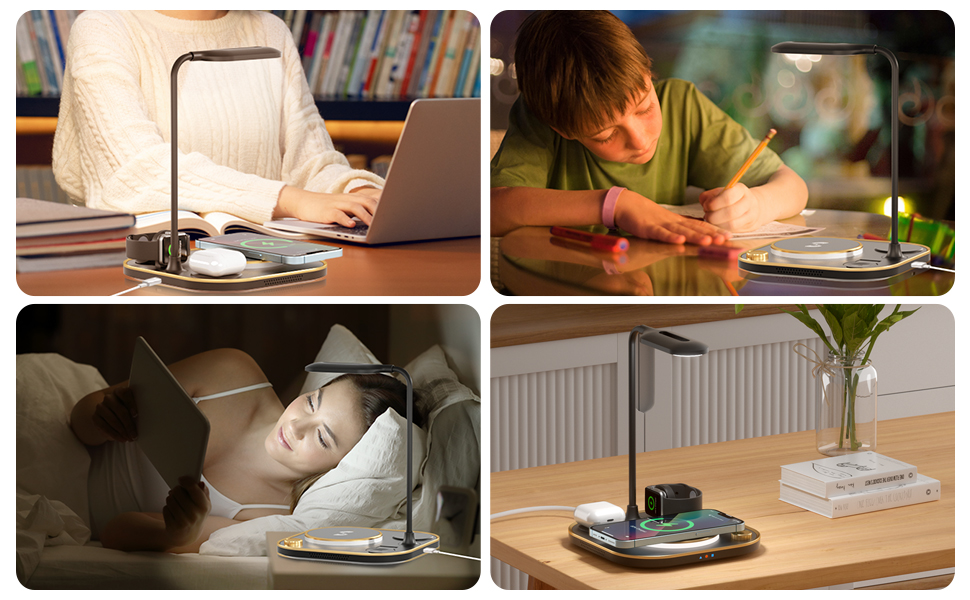Watch Wireless Iphone Charger with Lamp and Warm Night Light on Amazon Live