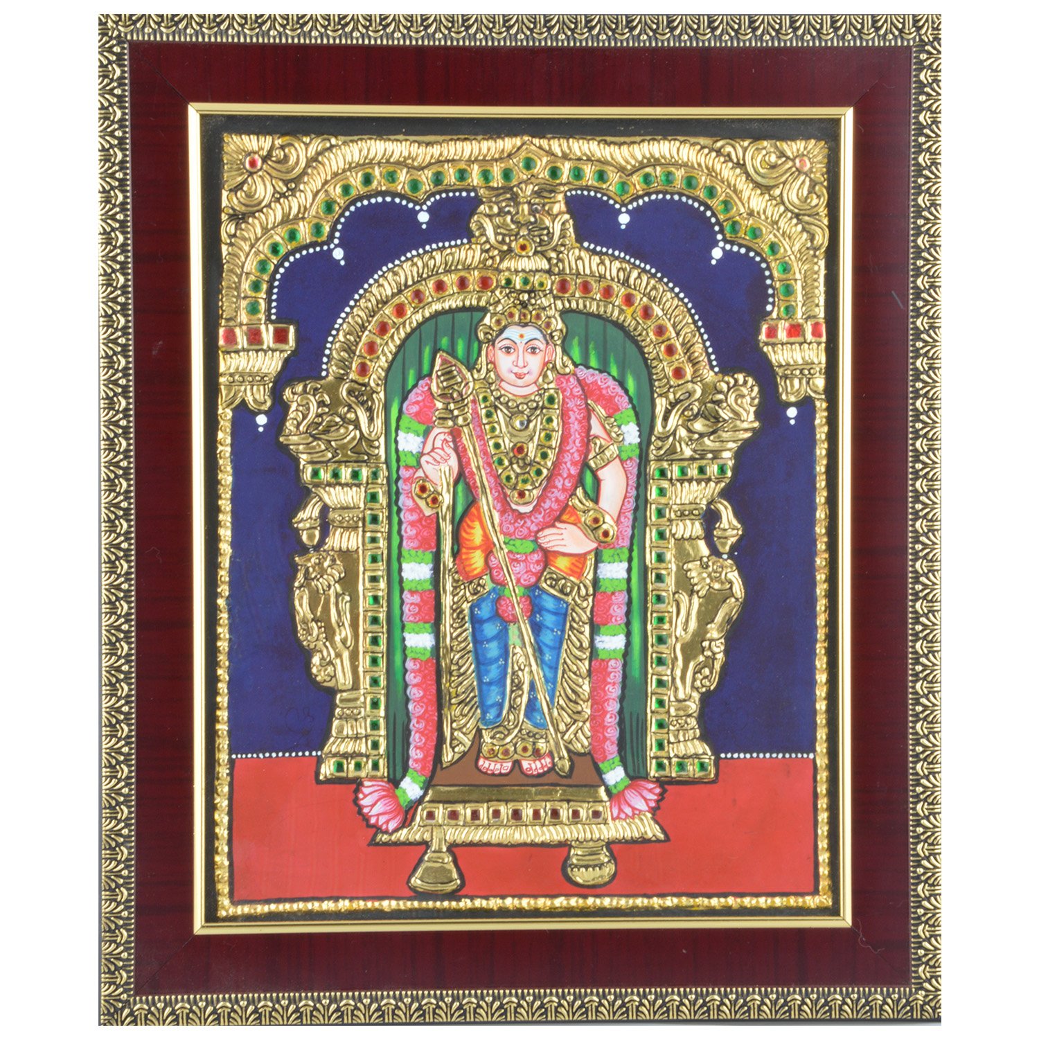Buy Mangala Art Murugan Indian Traditional Tamil Nadu Culture Tanjore ...