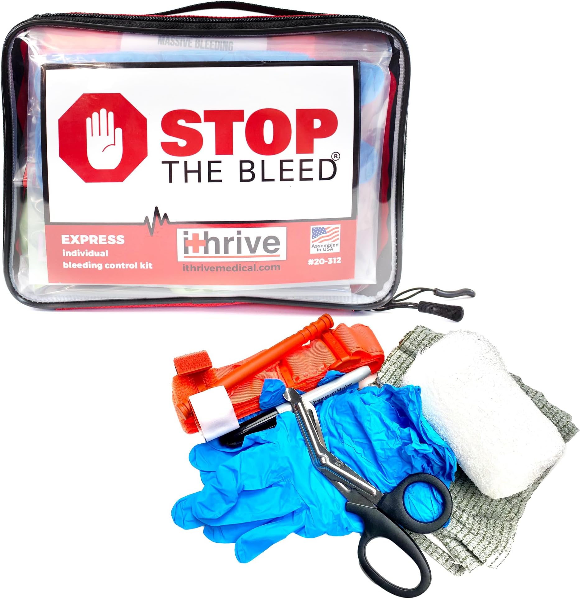 Amazon.com: iThrive Express Bleeding Control Kit with Tourniquet - Easy ...