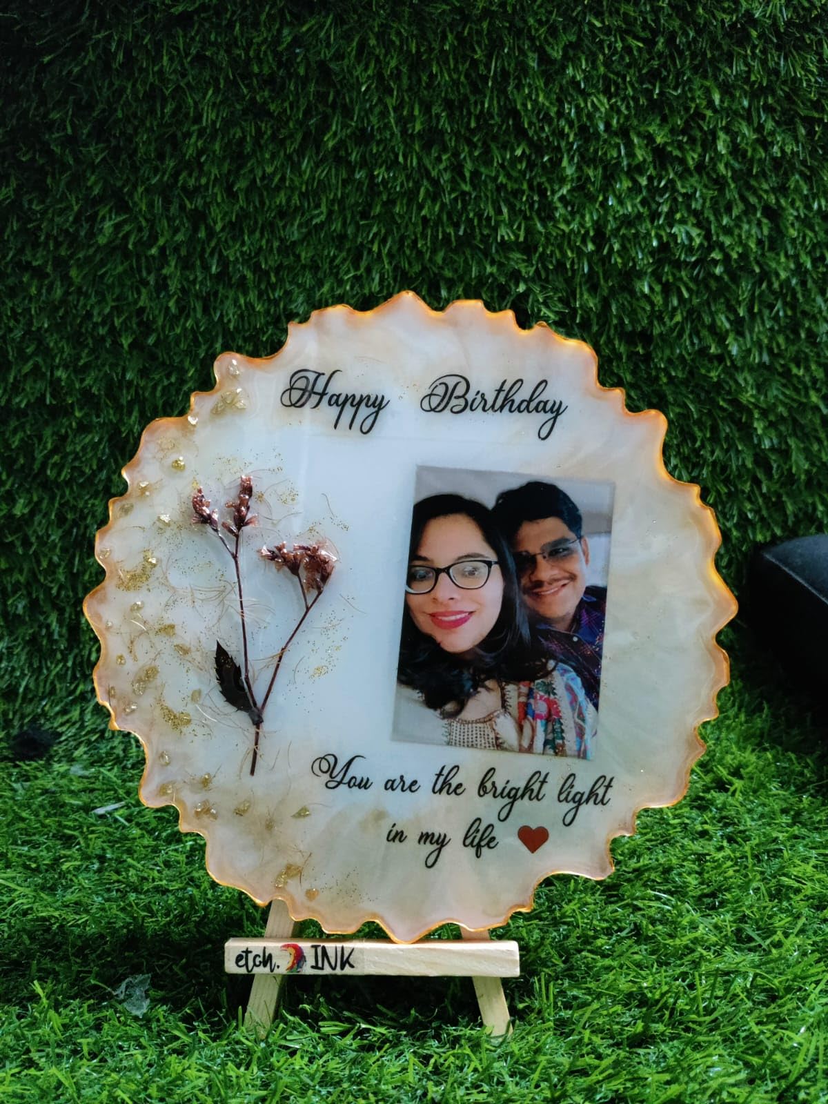 etch.ink Hand crafted resin photo-frame for your loved one.resin art ...