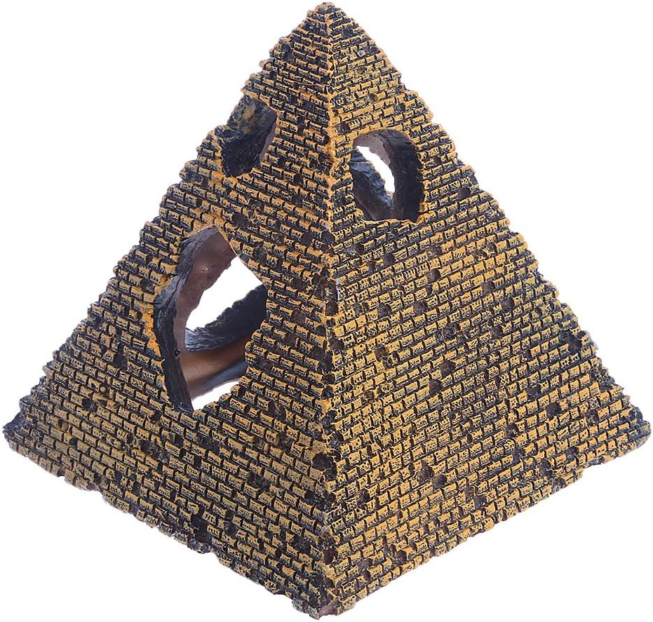 Amazon.com : Bettal Resin Egyptian Pyramid Rockery Hiding Cave Fish ...