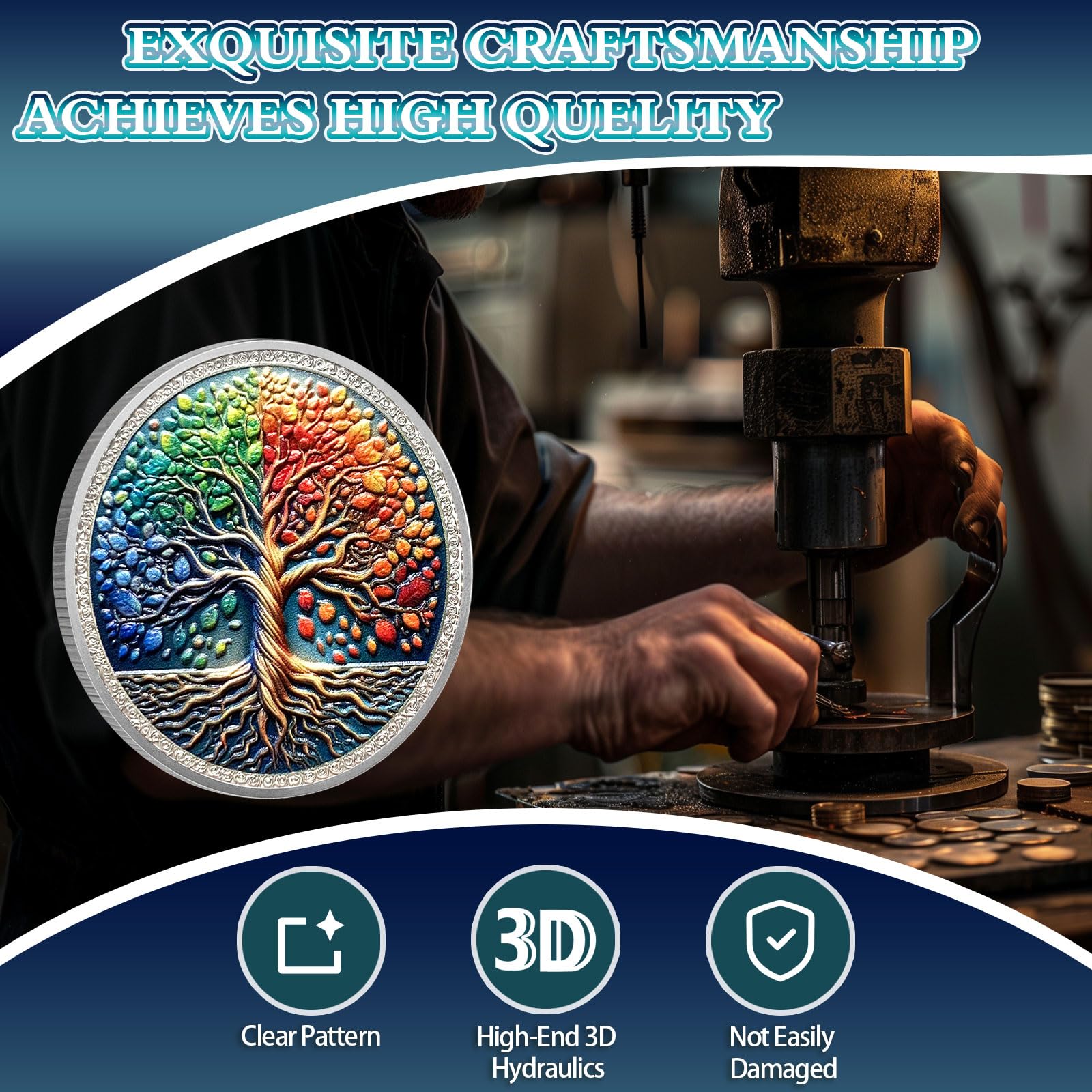 Original Tree of Life Sobriety Coin Embrace Change Sobriety Chip Four ...