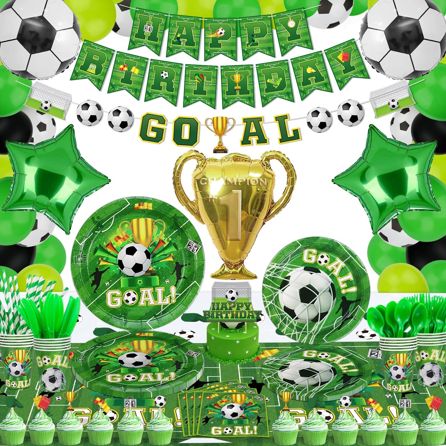 Amazon.com: Soccer Party Decorations Soccer party supplies Soccer ...