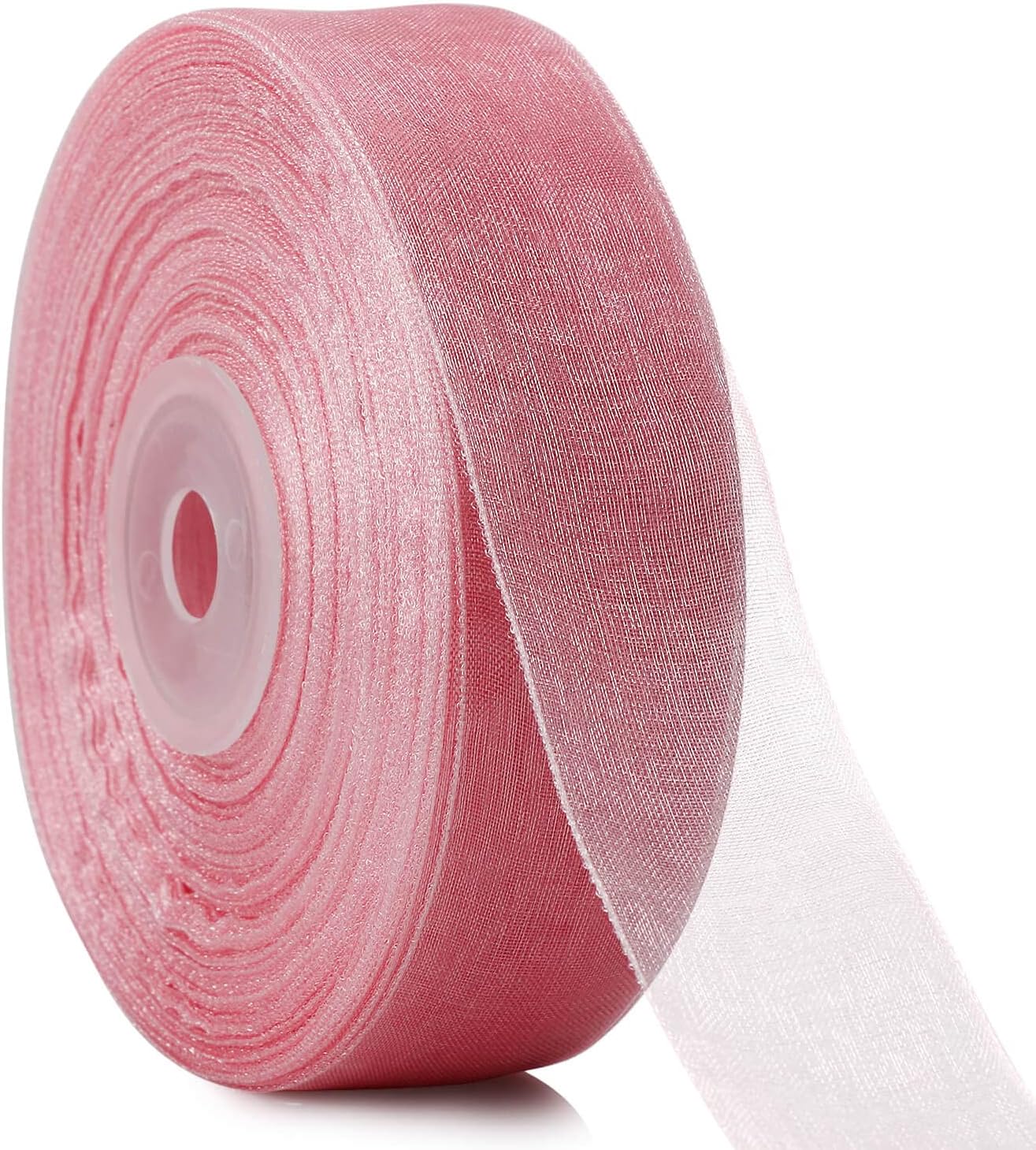 Amazon.com: JINGLESTAR 1 Inch Wide Sheer Chiffon Ribbon - Pearl Silk ...