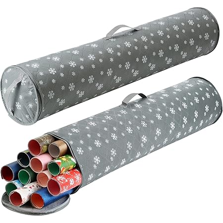 Amazon.com: Wrapping Paper Storage Box-Holds 20 Rolls of 40” Gift Wrap ...