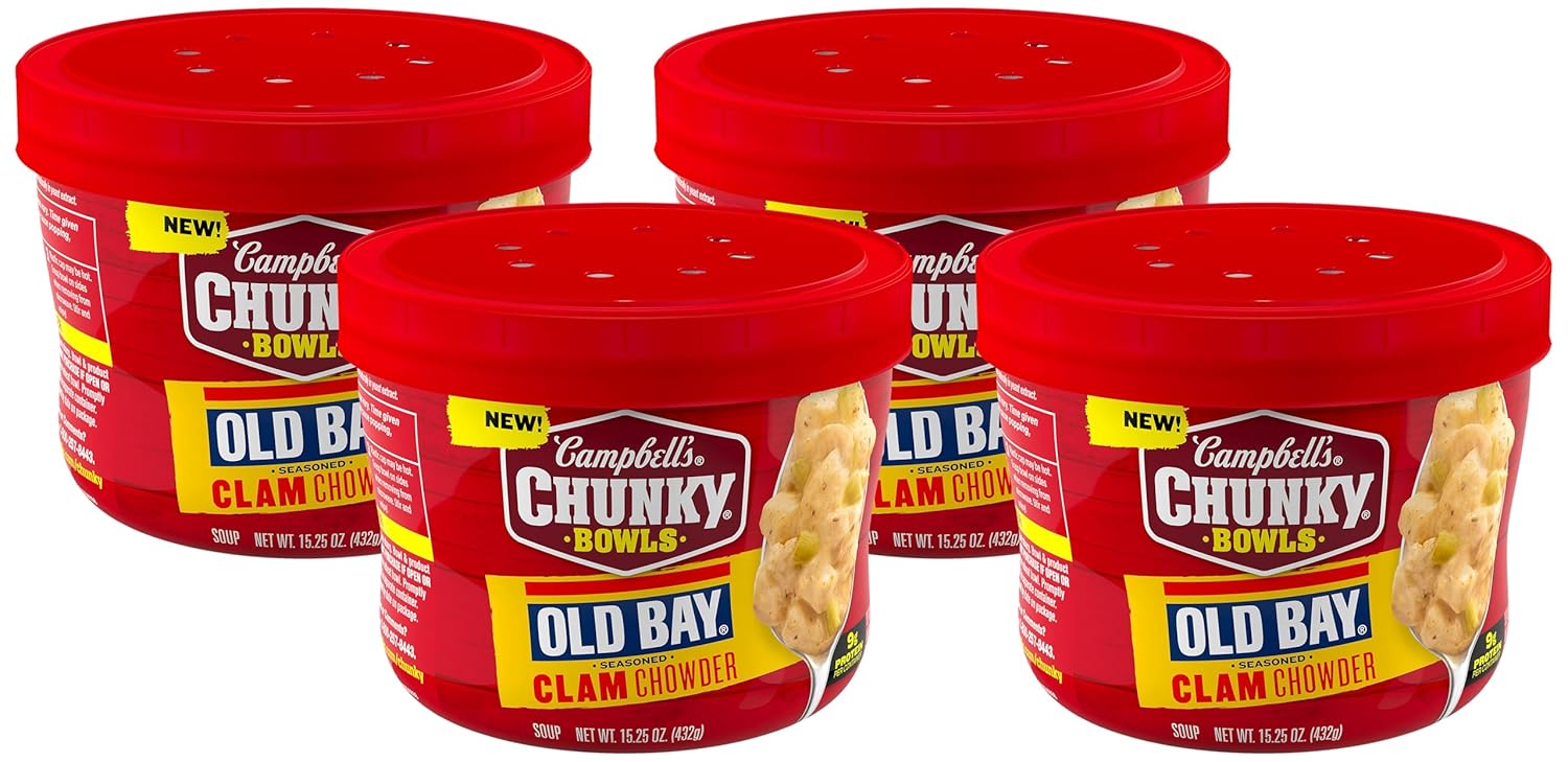 Amazon.com: Campbell’s Chunky Soup, OLD BAY Seasoned Clam Chowder, 15. ...