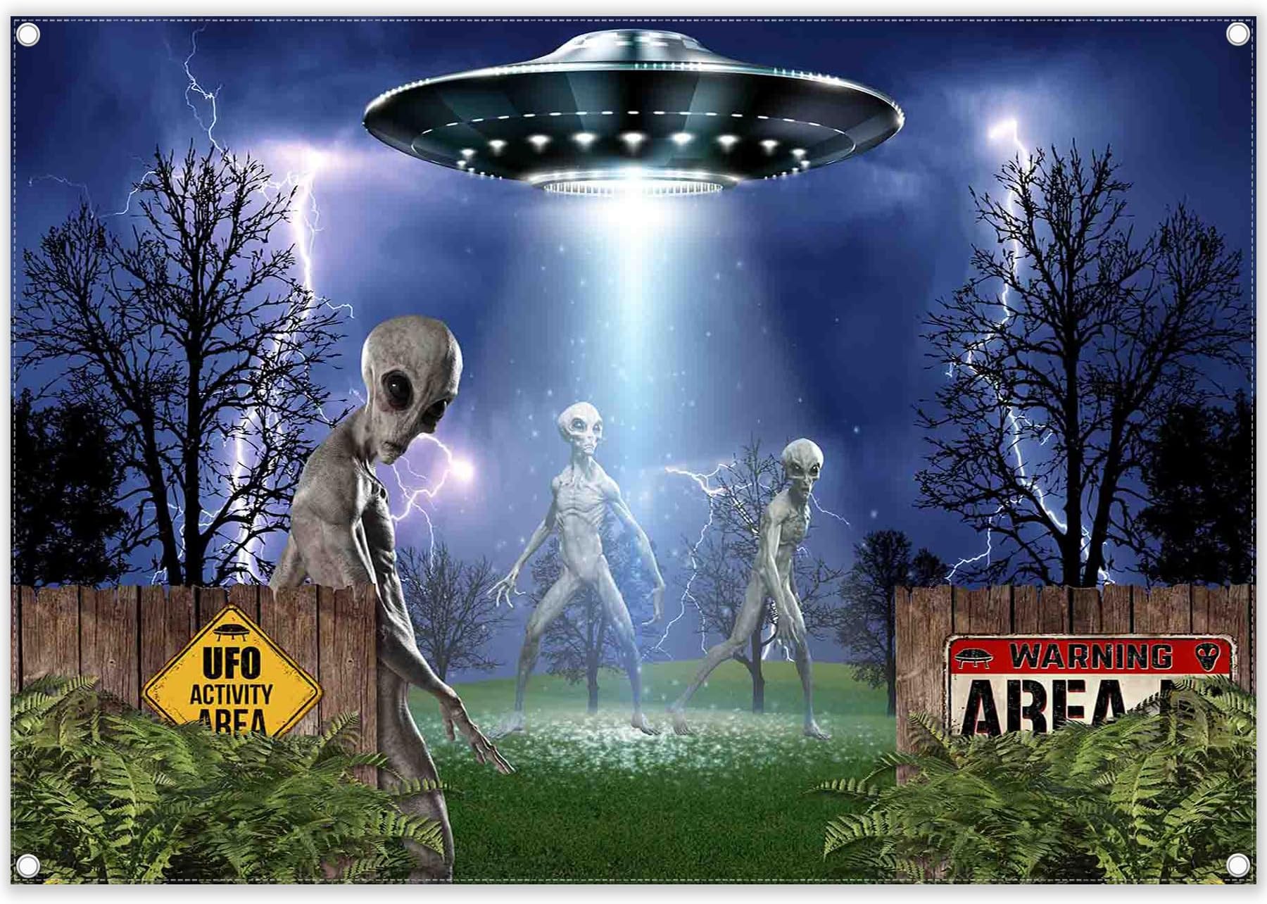 Amazon.com : EMDSPR UFO Alien Backdrop, 7x5ft, Alien Invasion Flying ...