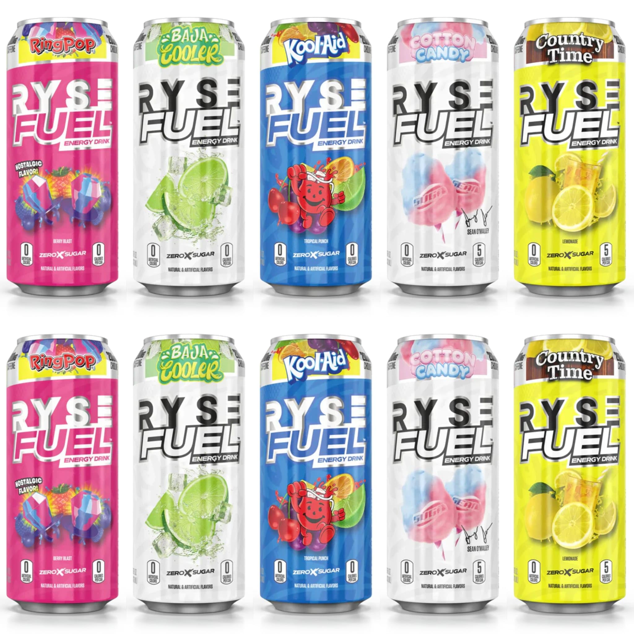 Amazon.com : RYSE Fuel Energy Drink 5 Flavor Variety Pack | Clean Focus ...