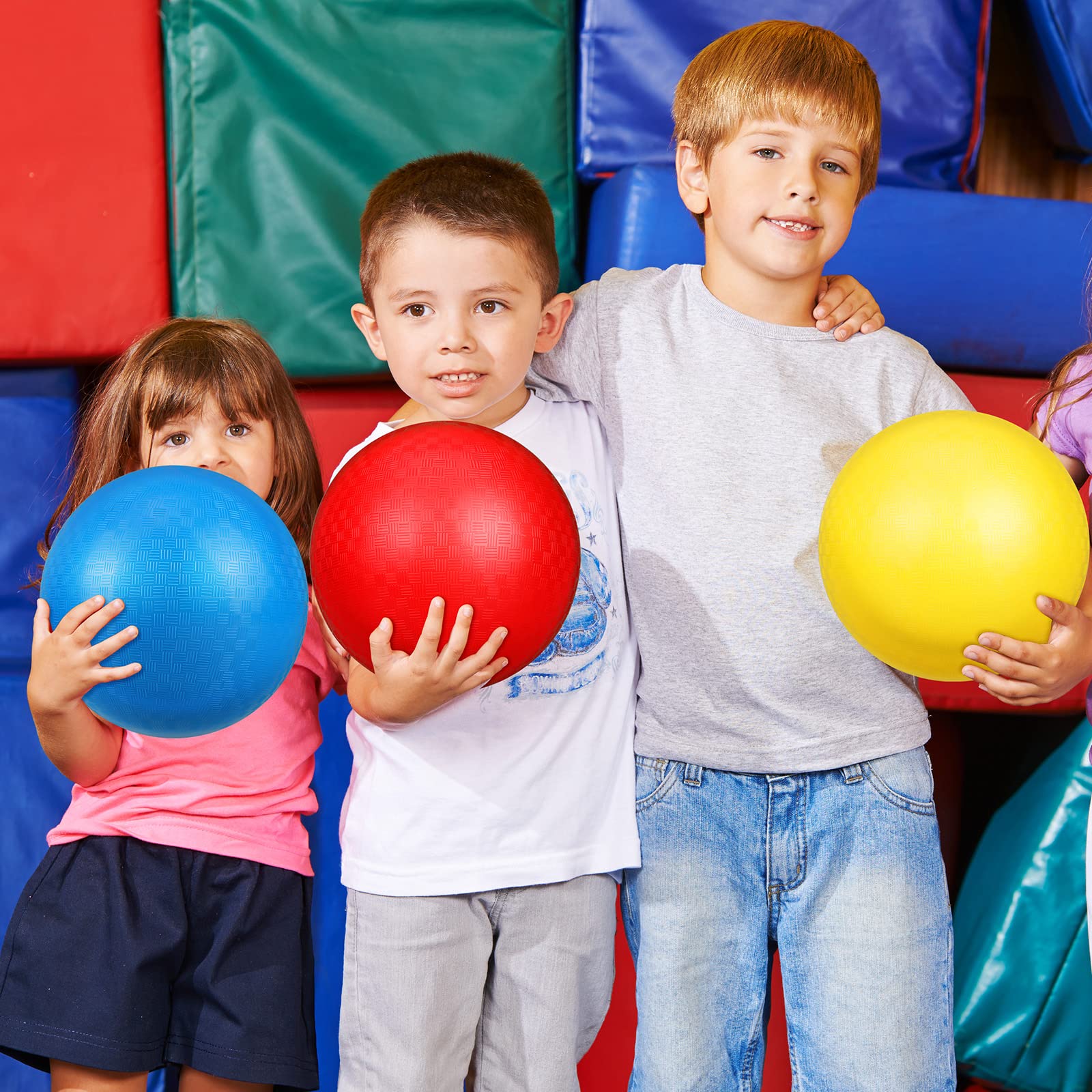 20 Pack 8.5 Inch Kickball Large Colorful Playground Ball Dodge Ball ...