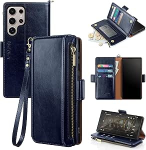 Amazon.com: Antsturdy Compatible with Samsung Galaxy S25 Ultra Wallet Case with Card Holder,PU ...