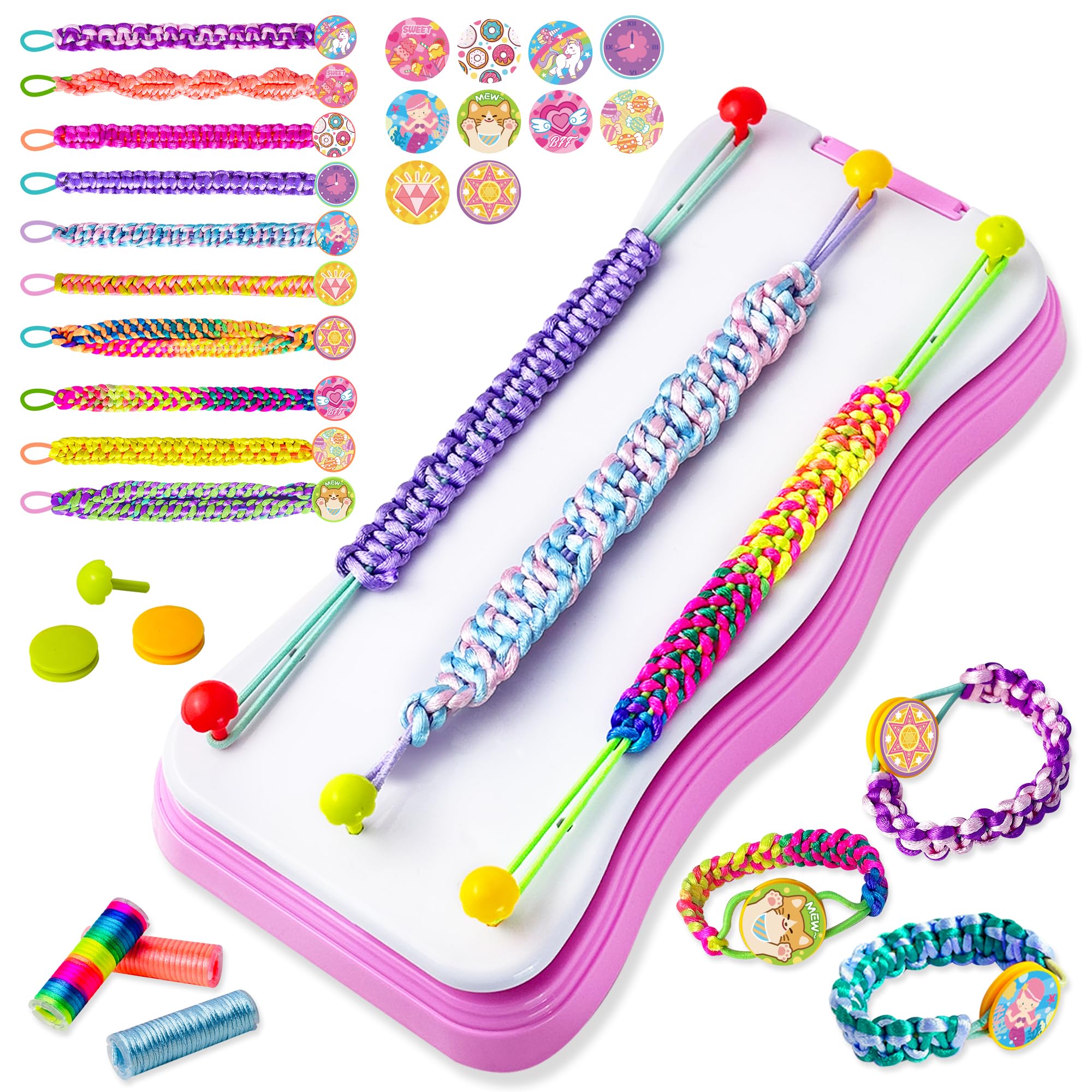 Amazon.com: GIRLINK Friendship Bracelet Making Kit Toys - DIY Arts and ...