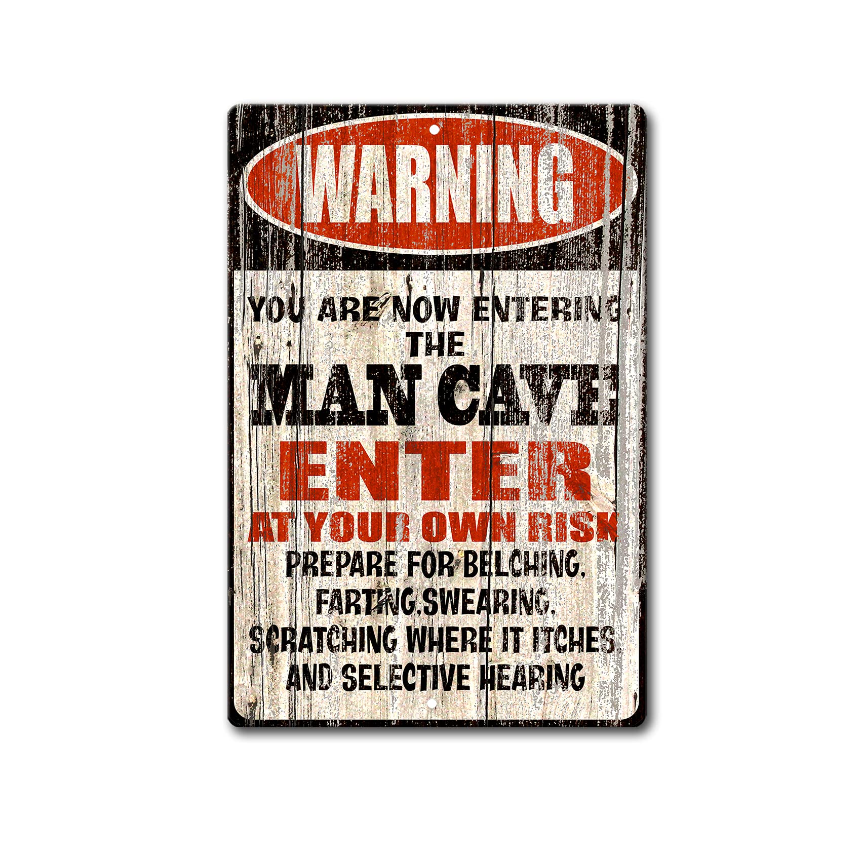 Man Cave Warning Sign Man Cave Drinking Sign A485 TinWorld Bar