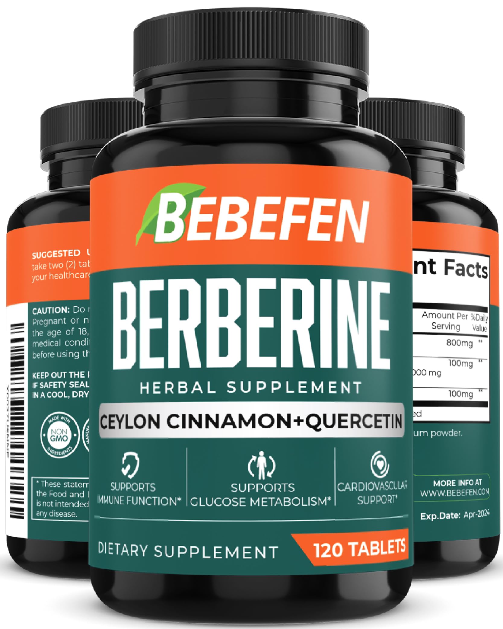 Amazon.com: BEBEFEN Berberine Supplement with Ceylon Cinnamon ...