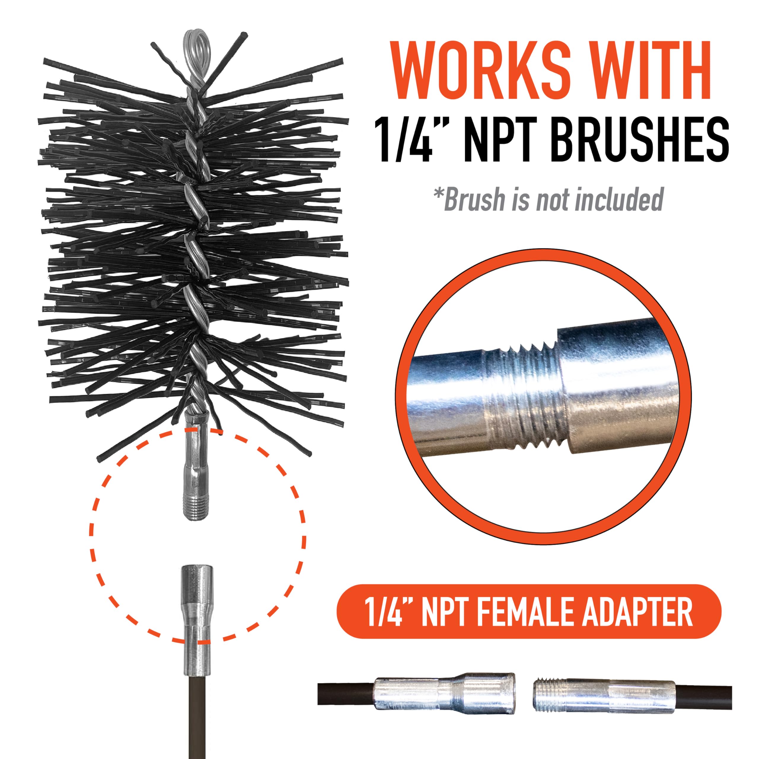 Snapklik.com : 9-Foot Chimney Rod Extension Set - 3x3 Ft Durable ...