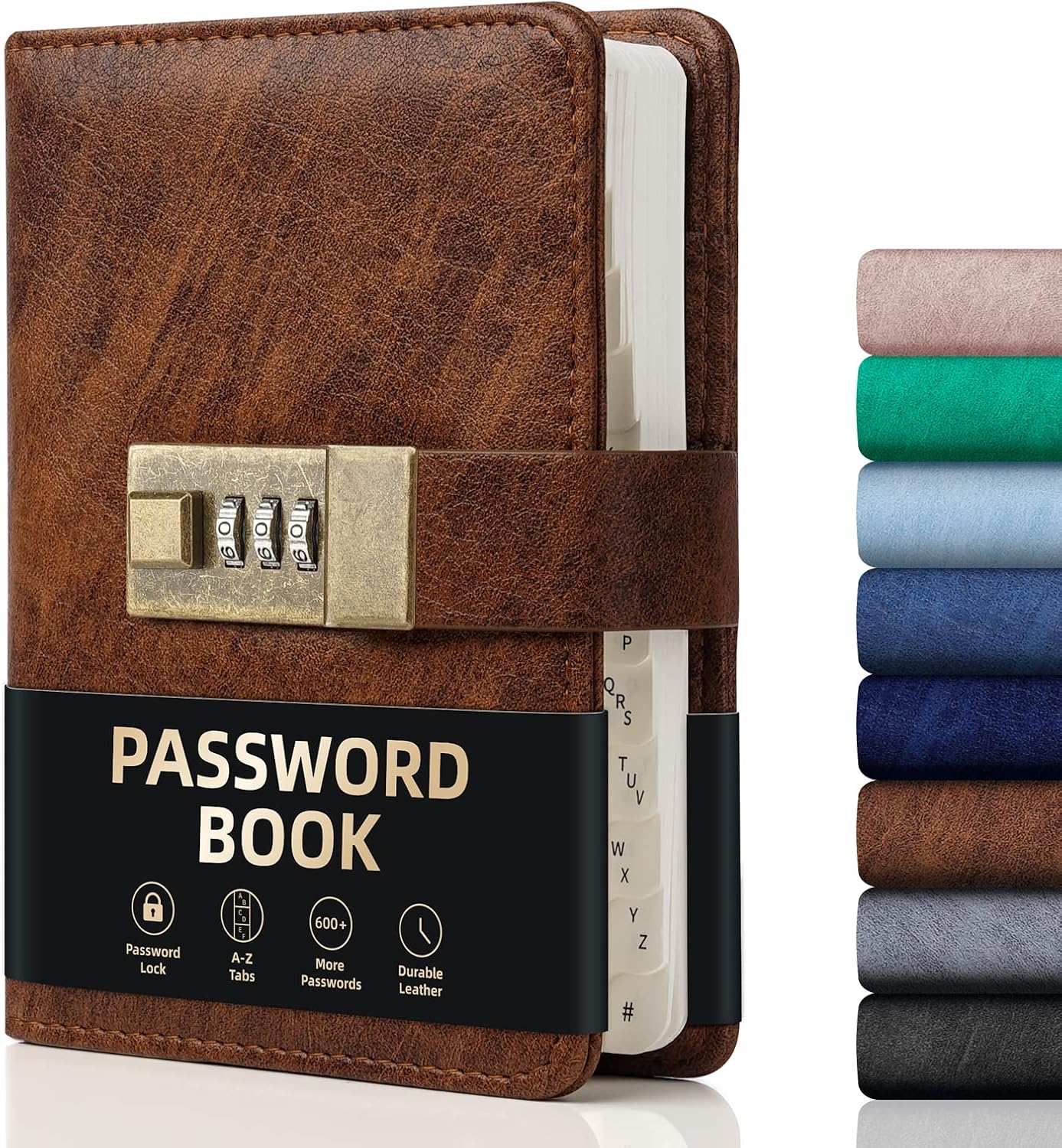 Password Book with Lock, WEMATE Password Book with Alphabetical Tabs ...